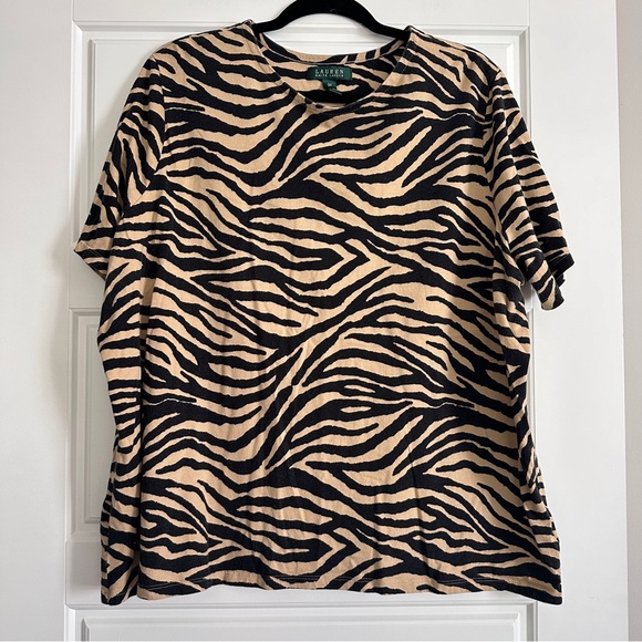 Lauren Ralph Lauren | Tops | Lauren Ralph Lauren Zebra Striped Shirt ...
